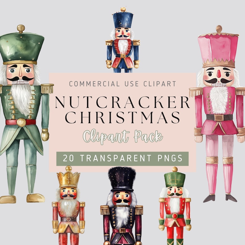 Nutcracker Christmas Clipart- 20 PNG Images, Transparent Background ...