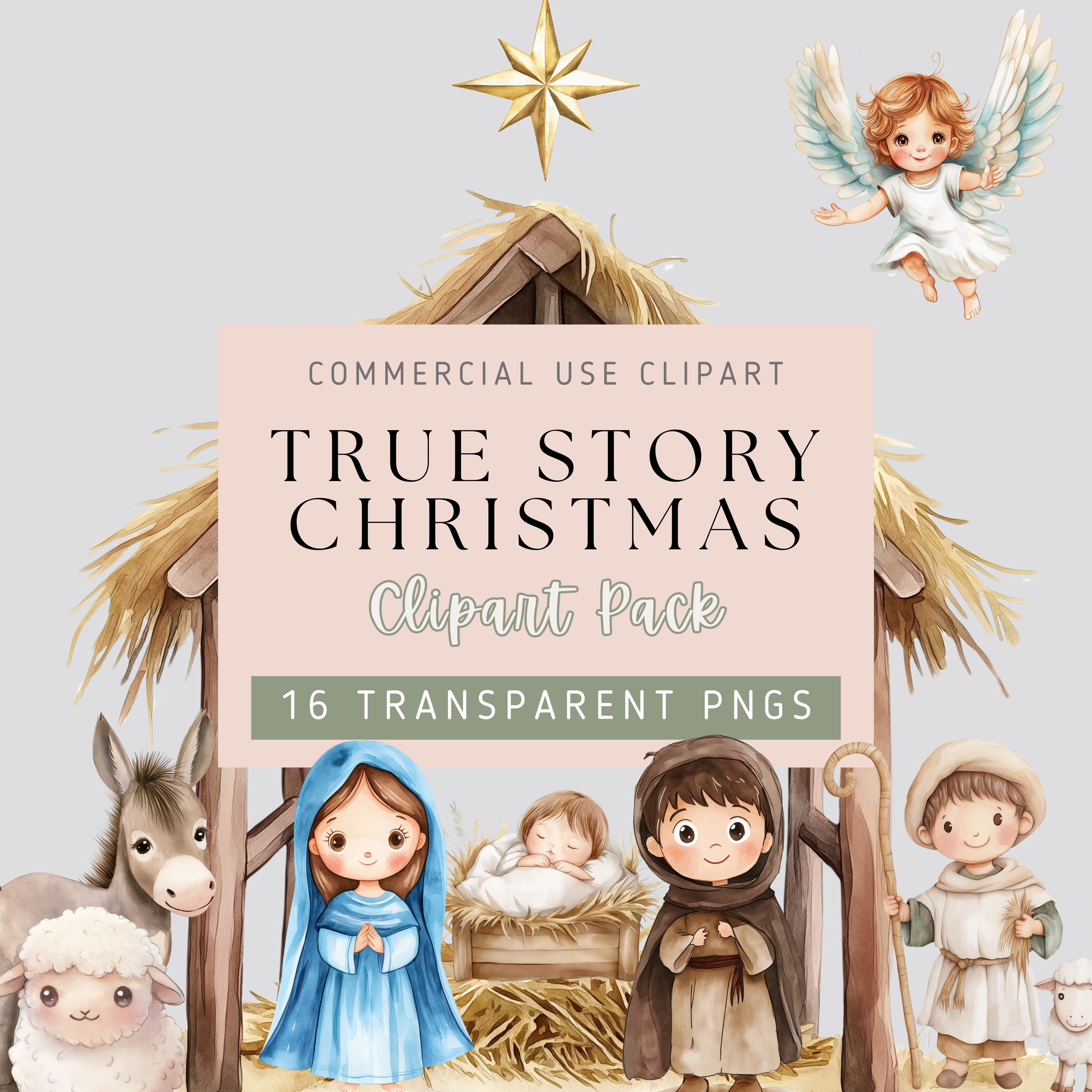 Cute Christmas Story Clipart- 16 PNG Images, Transparent Background ...