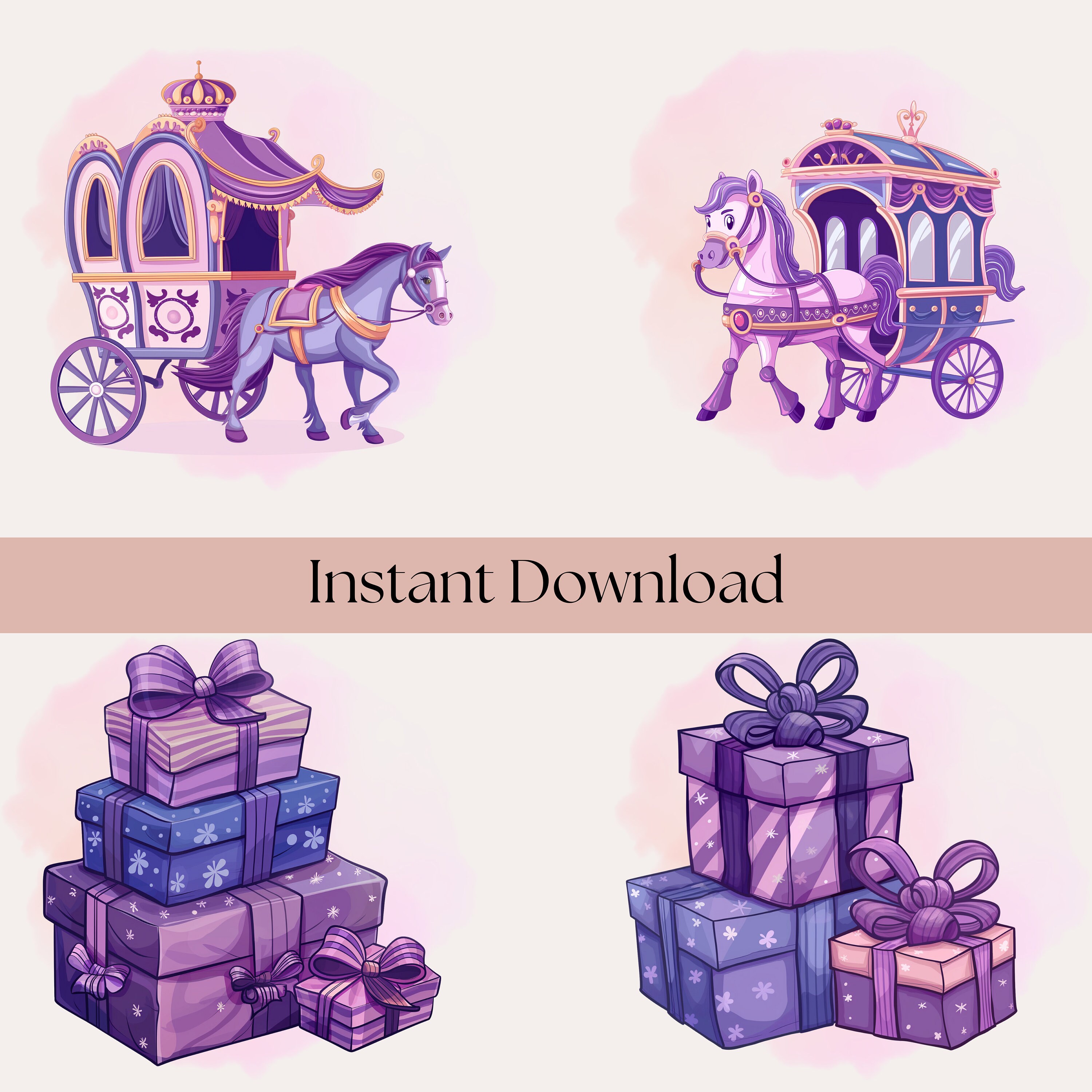 Cute Royalty in Purple PNG- Royal Clipart for Commercial Use ...