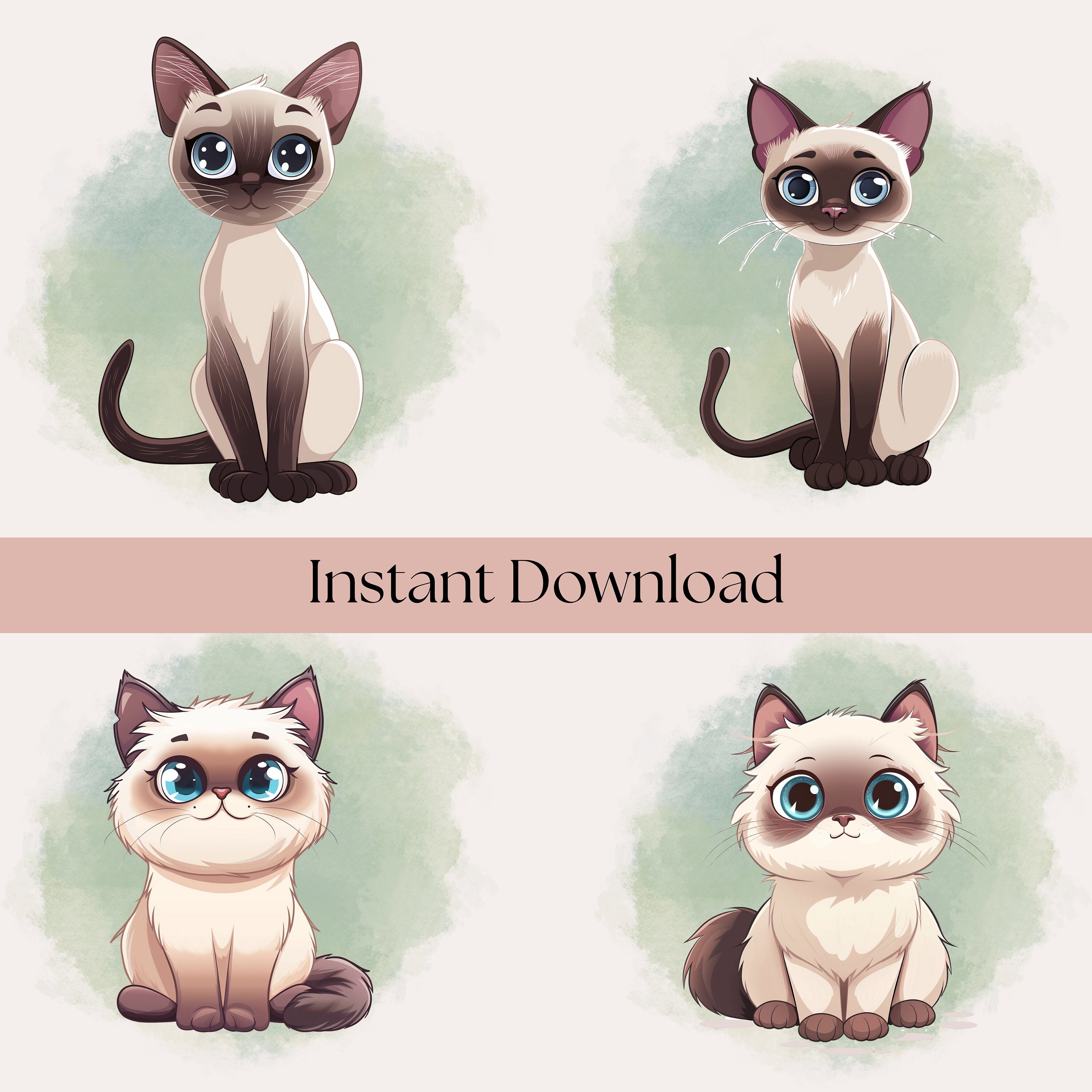 Cute Cats PNG- Animal Clipart for Commercial Use, Transparent ...