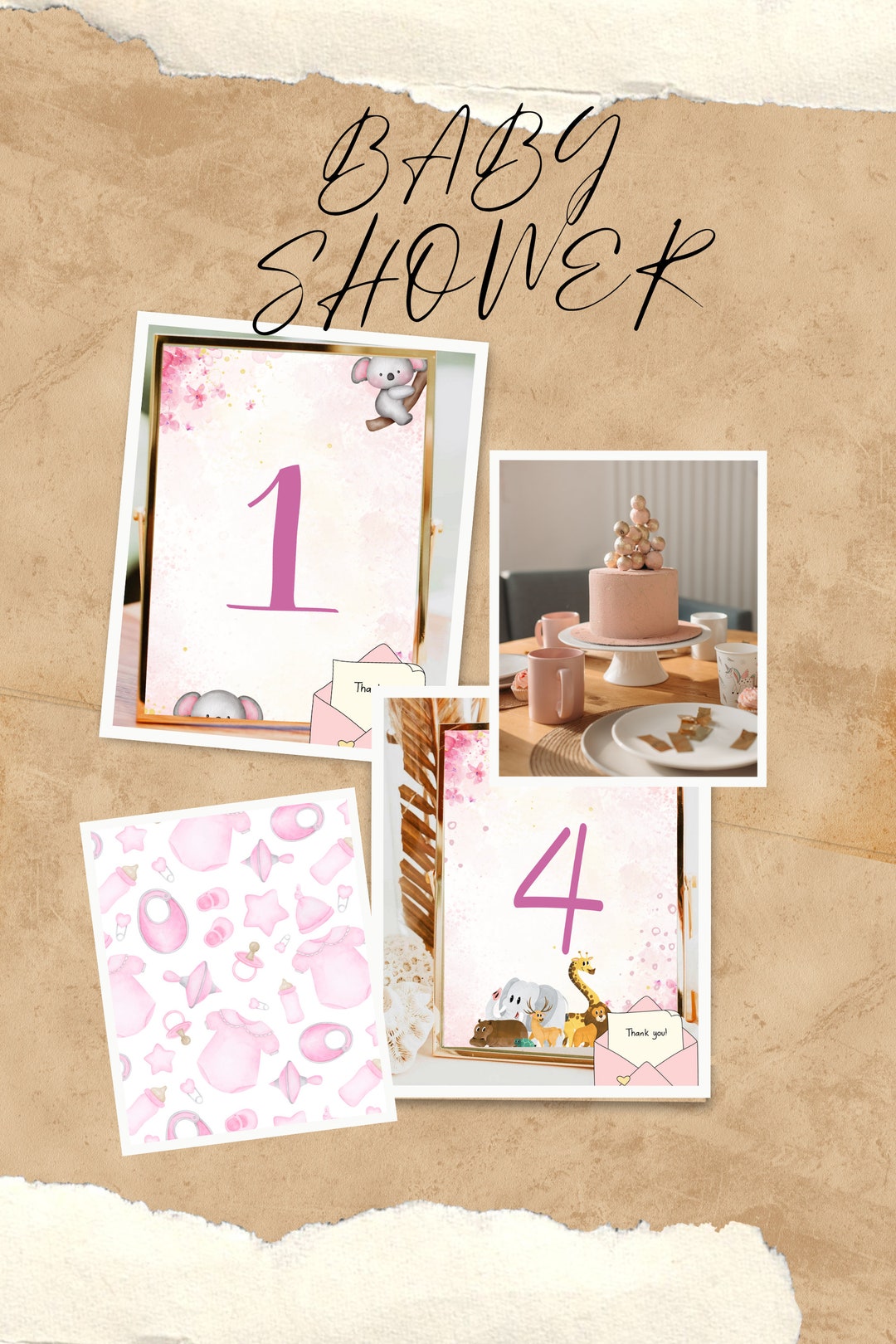 Printable Baby Shower Table Card Templates Set of 9 - Etsy