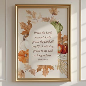 Cozy Fall Printable Artwork Vintage Bible Verse Wall Art Psalms Print ...