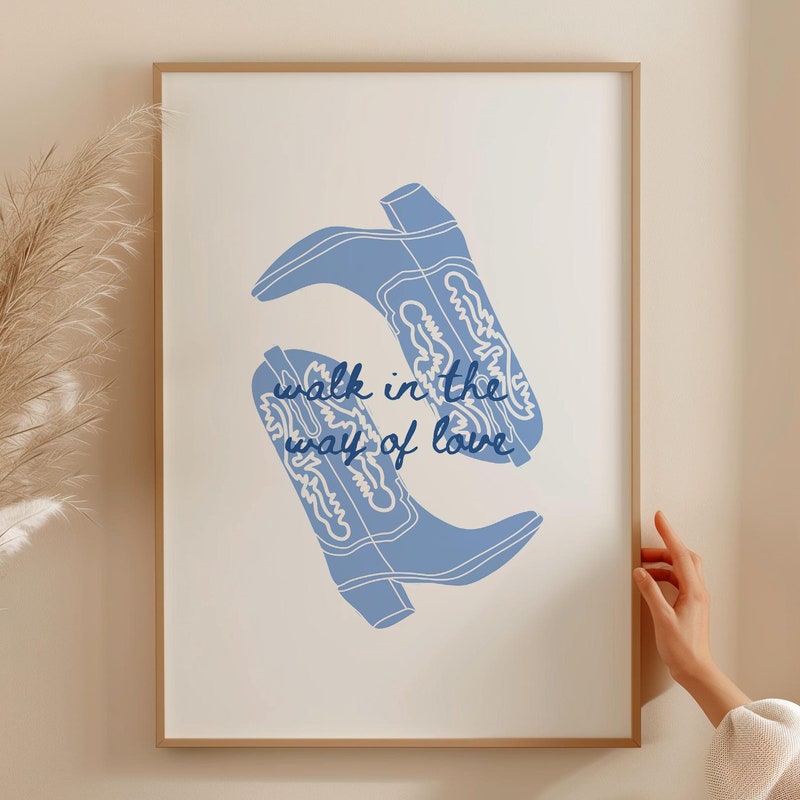 Blue Coastal Jesus Poster - Etsy