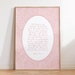 Psalm 23 Pink Bible Verse Print Modern Christian Girls Room Decor ...