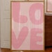 Girly Christian Wall Art God is Love Monochromatic Pink Typography ...