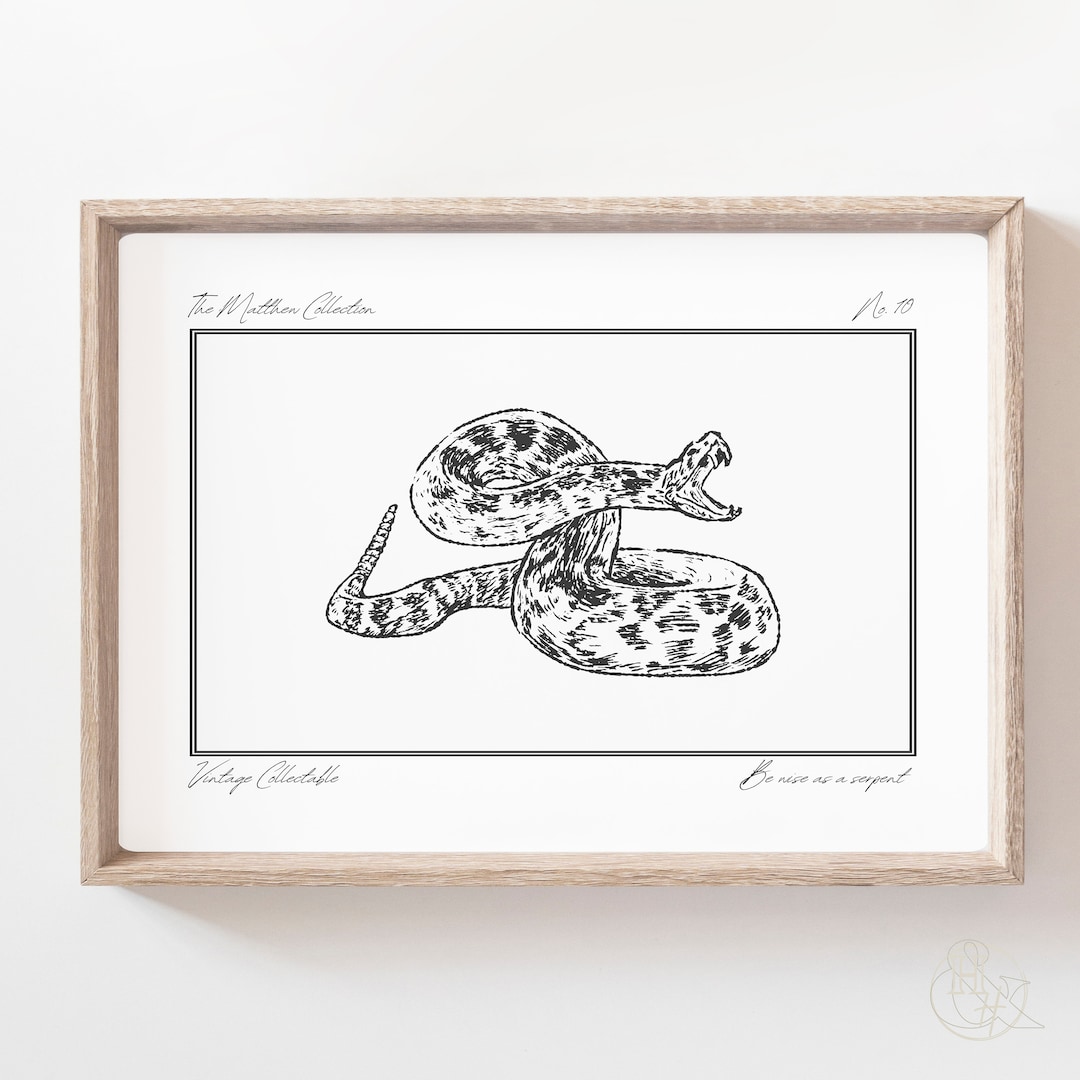 Wise as A Serpent Modern Christian Poster Western Home Decor Rattle ...