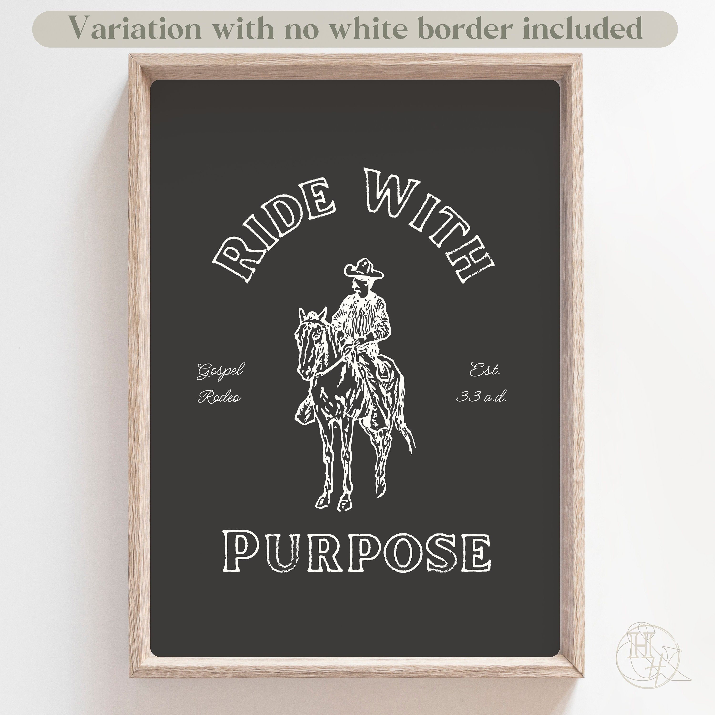 Christian Cowboy Vintage Poster, Western Wall Decor Bible Verse Print ...