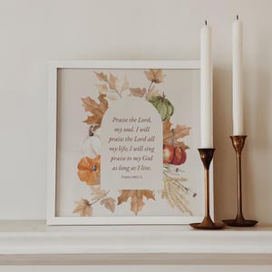 Cozy Fall Printable Artwork Vintage Bible Verse Wall Art Psalms Print ...