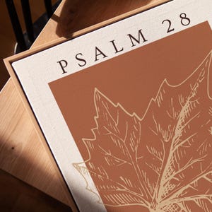 Modern Fall Scripture Art Autumn Leaf Bible Sketch Elegant Psalms ...