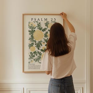 Colorful Christian Floral Wall Art Yellow Dandelion Print Vintage ...