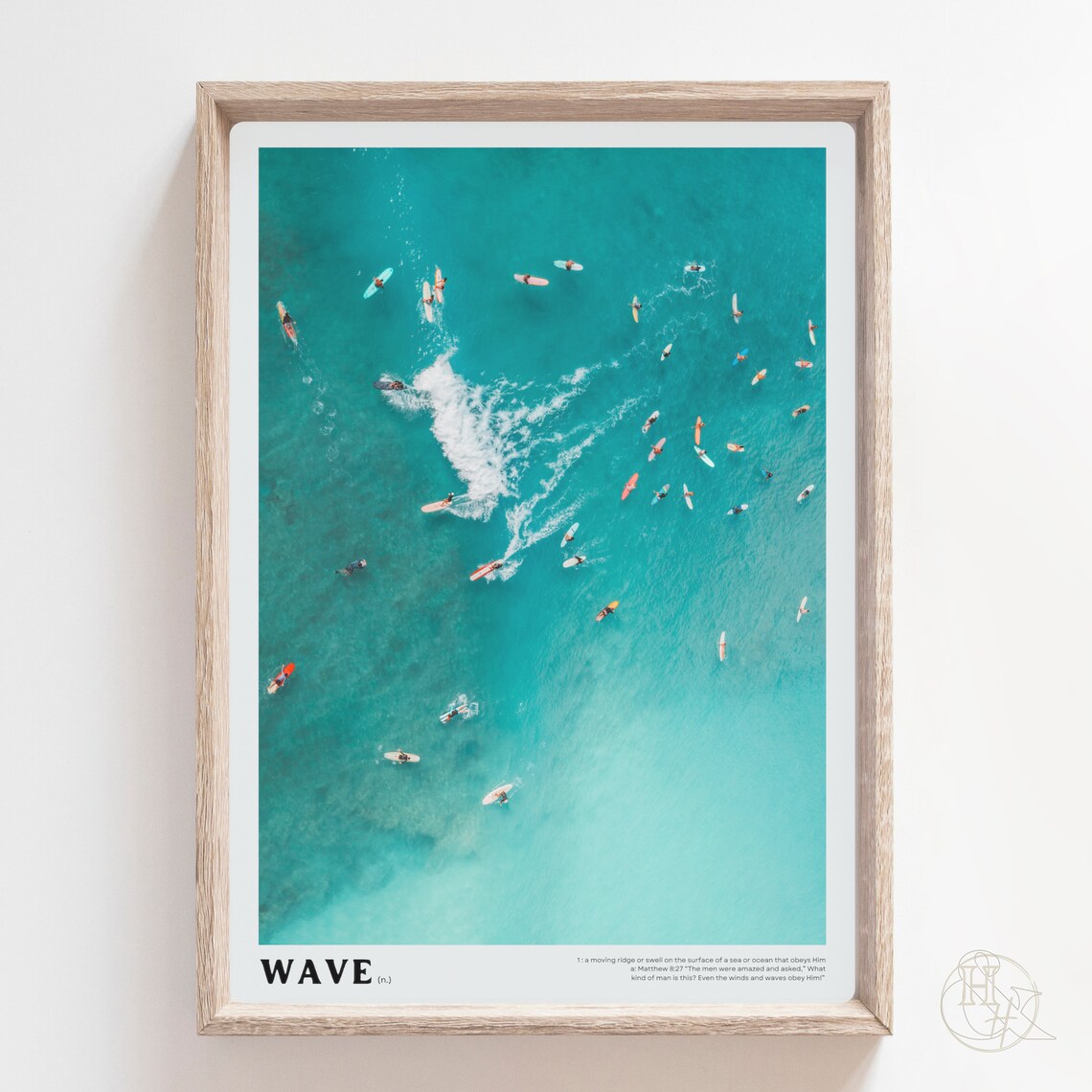 Christian Waves Poster Beach Home, Surfing Wall Art Dorm Room, Ocean ...