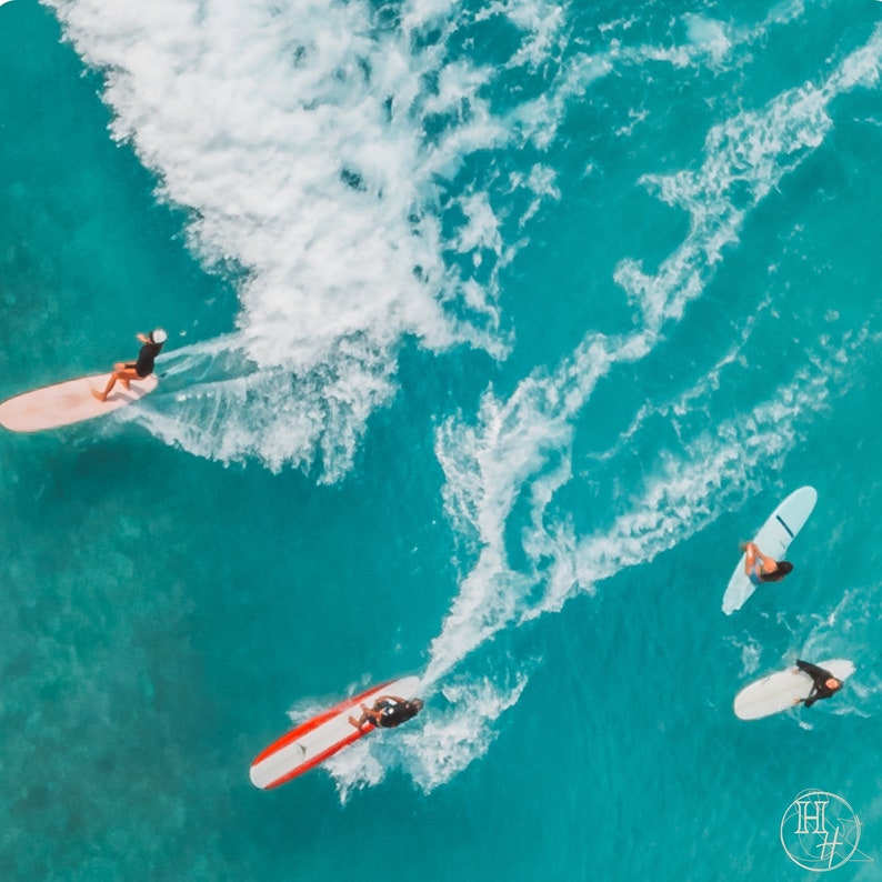 Christian Waves Poster Beach Home, Surfing Wall Art Dorm Room, Ocean ...