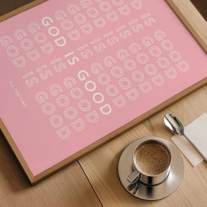 Pink Bible Verse Print Aesthetic Christian Girl Room Decor Trendy Jesus ...