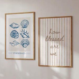 Christian Wall Art Bundle Set of Six Bible Verse Posters Beachy ...