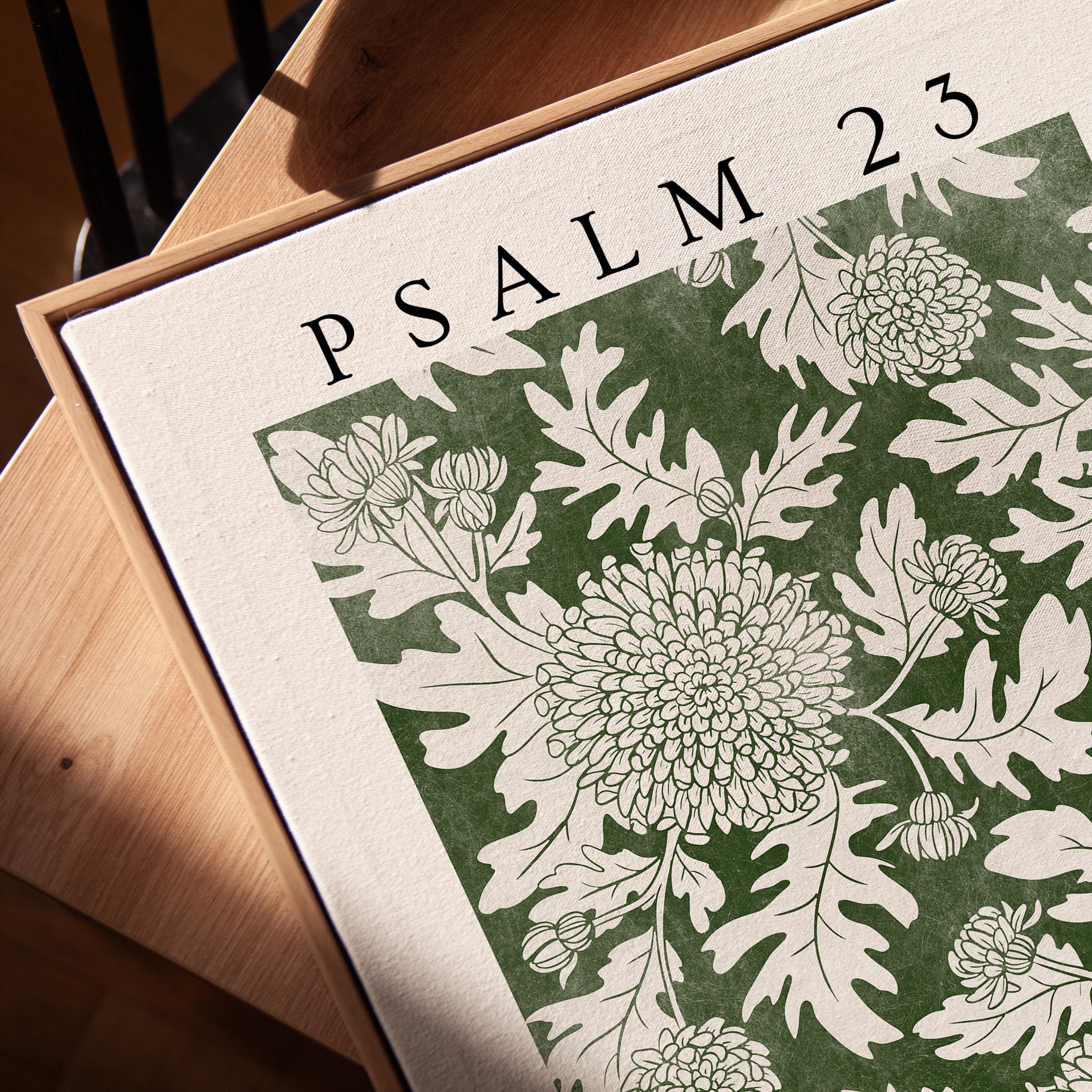 Green Scripture Flower Market Print Minimalist Floral Christian Poster ...