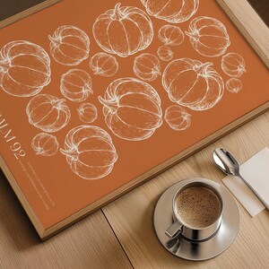 Modern Fall Christian Print Autumn Home Decor Pumpkin Wall Art Biblical ...