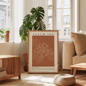 Elegant Fall Decor Minimalist Bible Verse Wall Art Autumn Psalm Poster ...