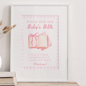Sign Baby's Bible Christian Baby Shower Activity Religious Mom ...