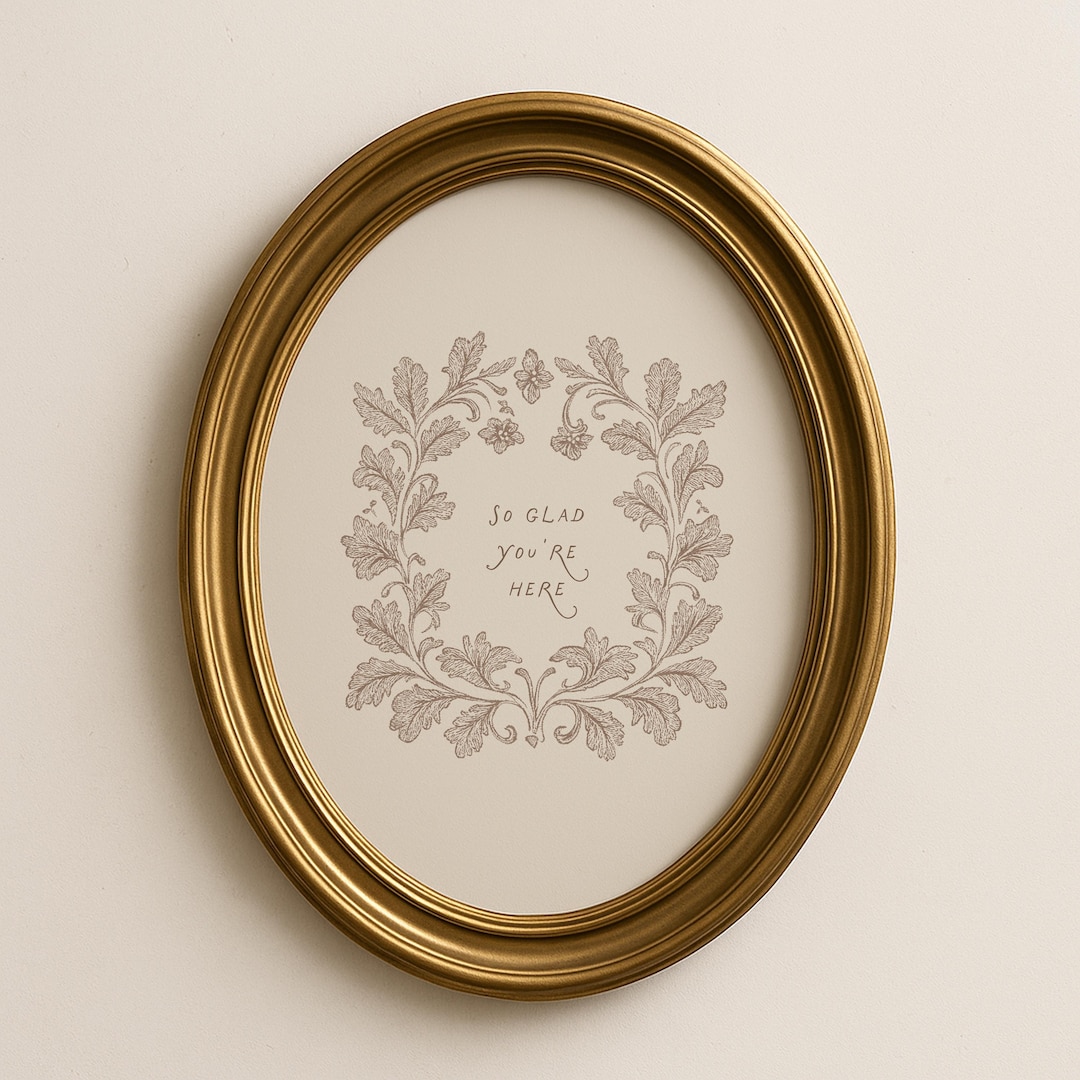 Vintage Floral Welcome Sign Print - Cottagecore Entryway Art (digital ...