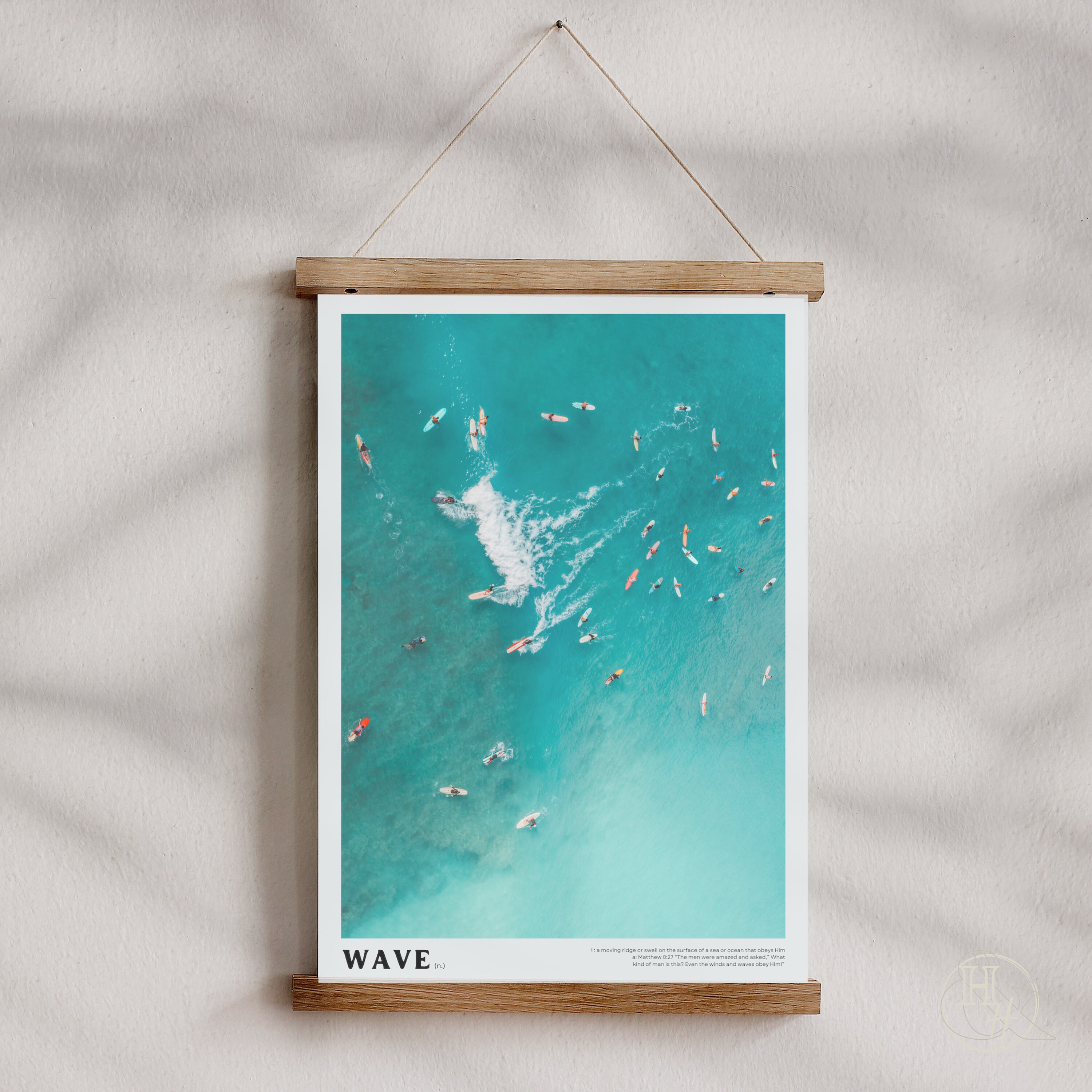 Christian Waves Poster Beach Home, Surfing Wall Art Dorm Room, Ocean ...