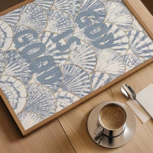 Vintage Coastal God is Good Blue and White Poster Cute Seashell Print ...