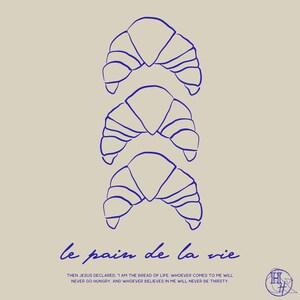 Kitchen Christian Poster Set of Two, Bread of Life Bible Verse Wall Art ...