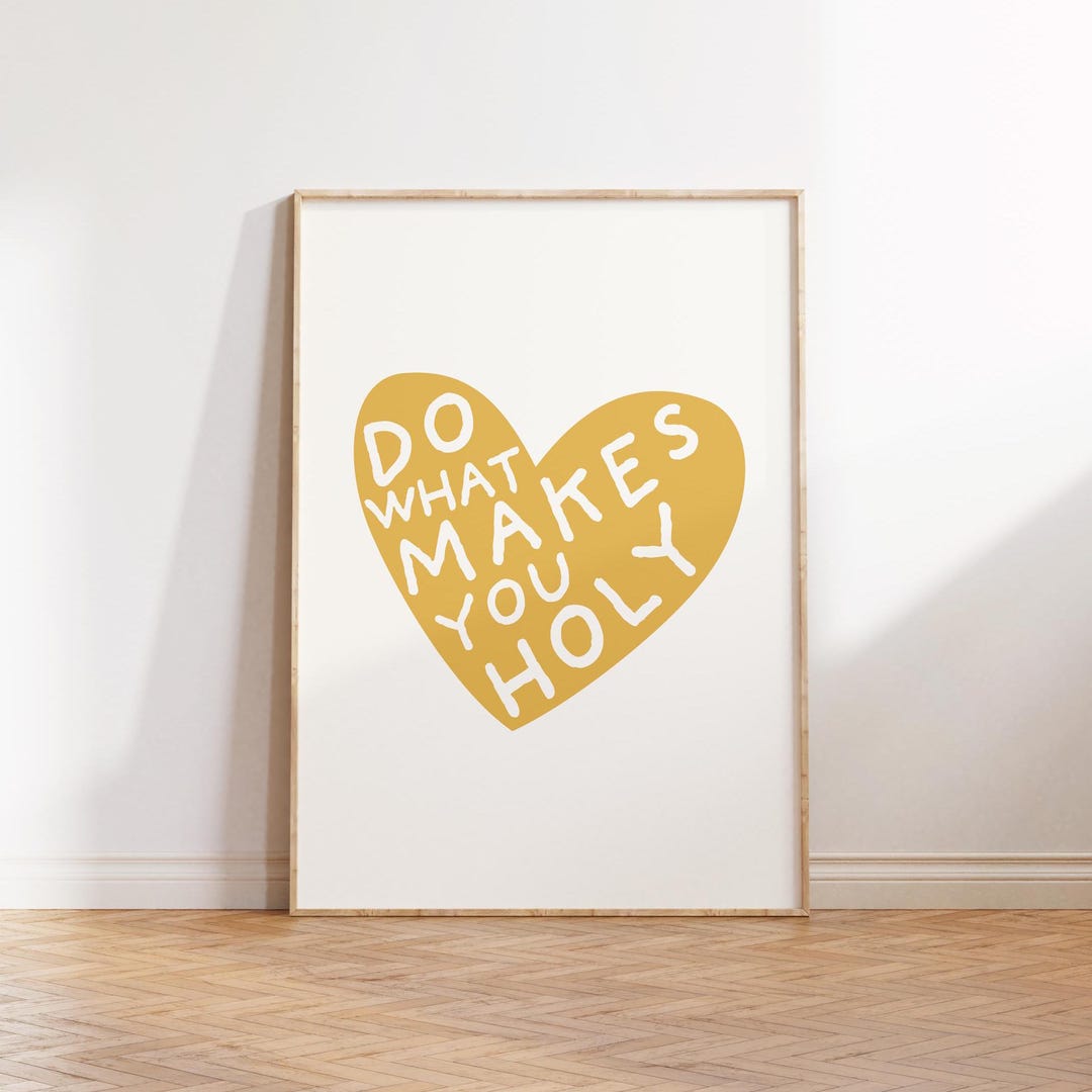 Yellow Christian Wall Art Modern Aesthetic Bible Verse Print Trendy ...