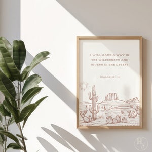 Scripture Printable Wall Art Western Home Decor, Modern Christian Art ...