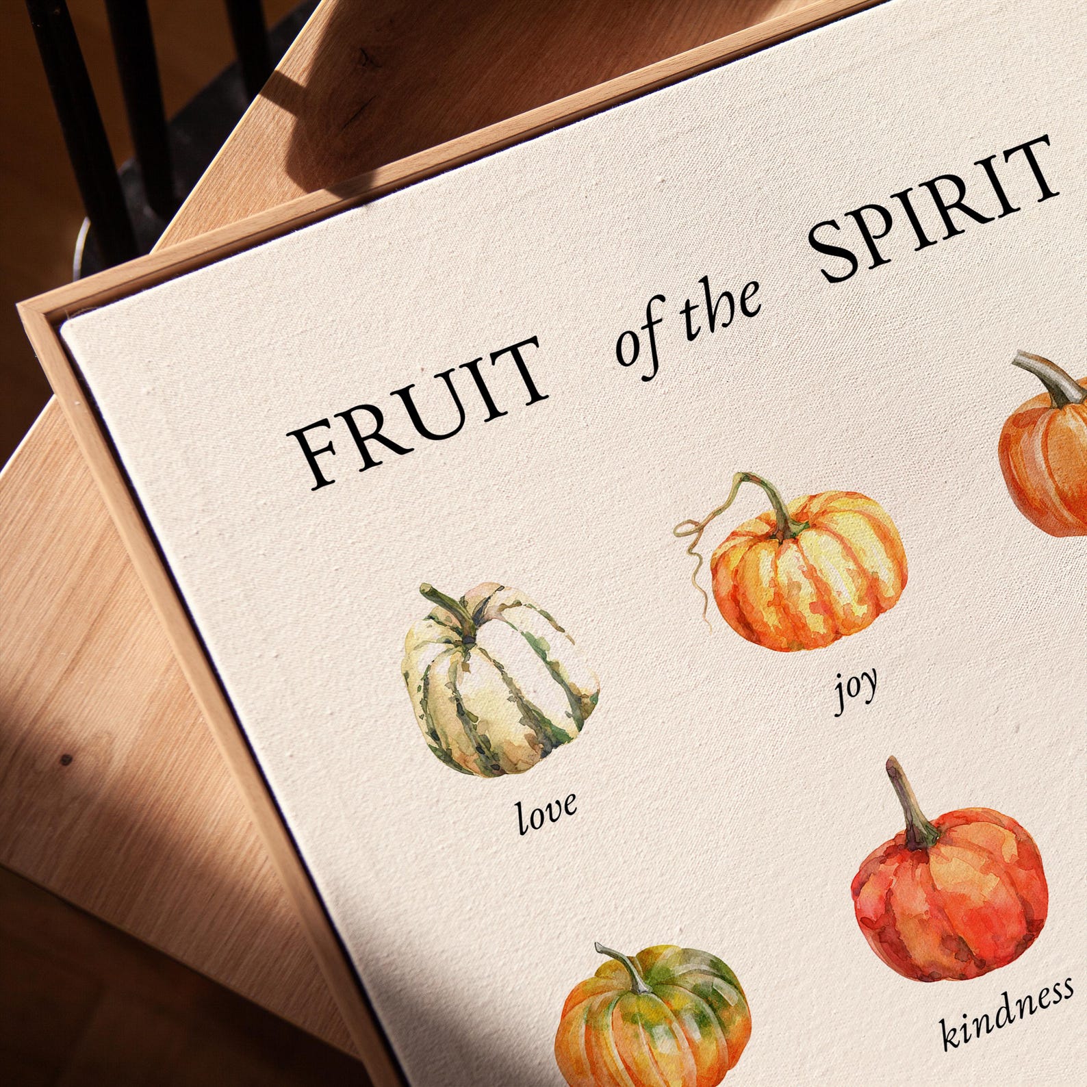Fruit of the Spirit Printable Christian Fall Print Vintage Pumpkins ...