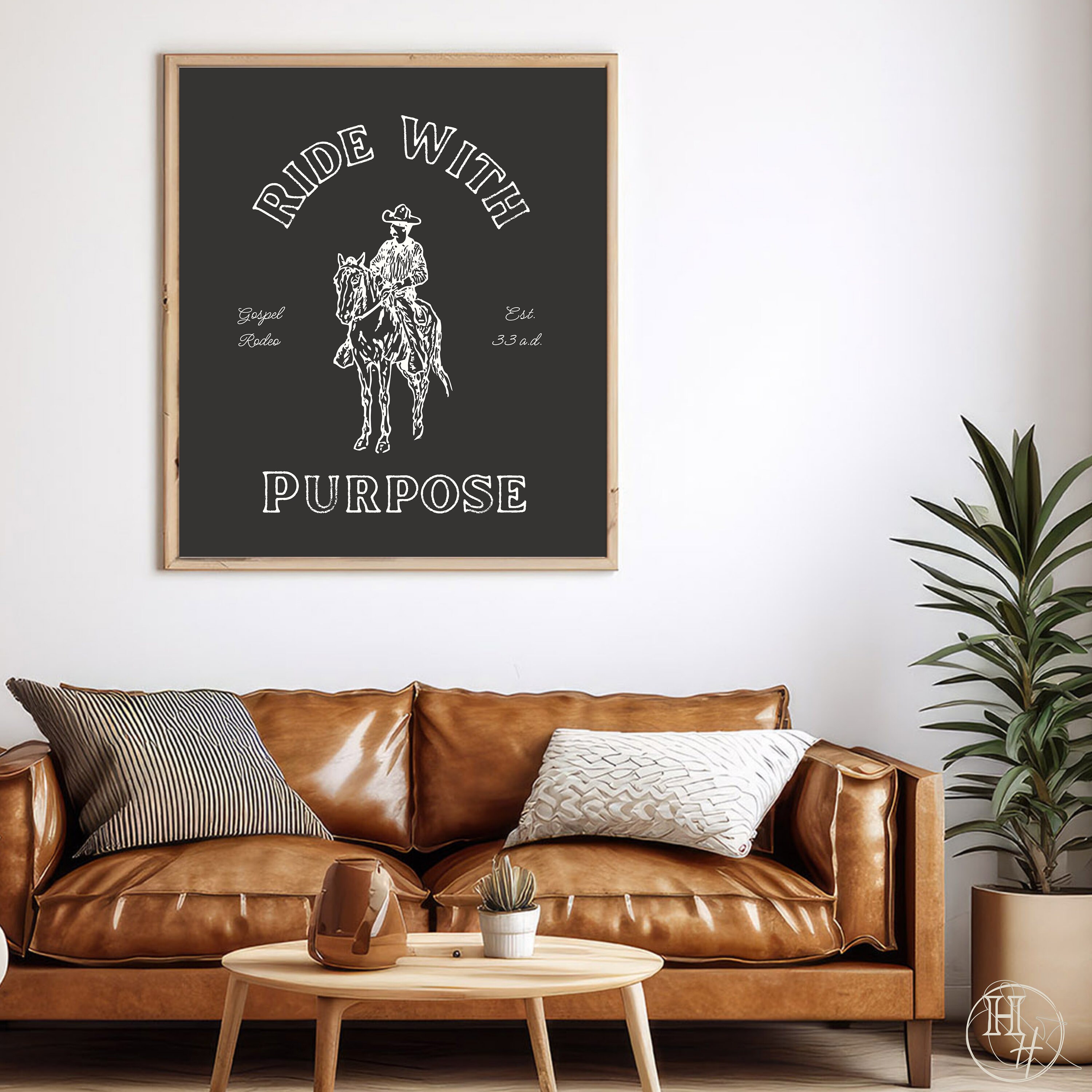 Christian Cowboy Vintage Poster, Western Wall Decor Bible Verse Print ...
