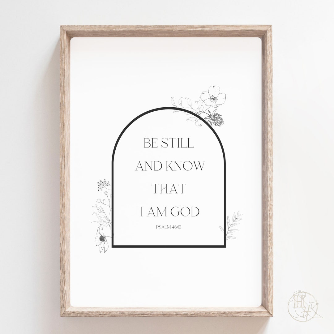 WALL ART MINIMALIST Bible Verse Print Black and White Christian Print ...