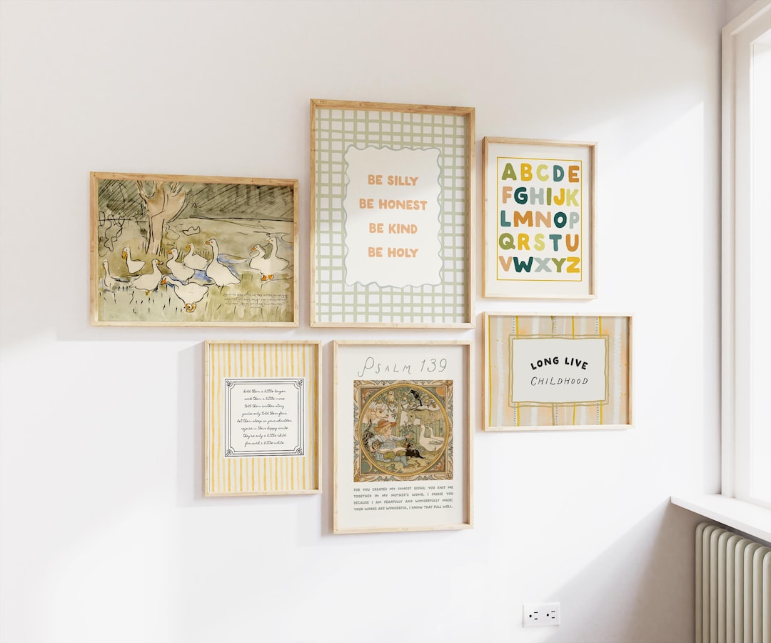 Gender Neutral Nursery Bible Verse Poster Set of 6- Silly Goose Kids ...