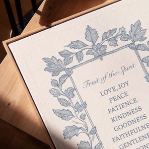 Fruit of the Spirit Poster Vintage Scripture Wall Art Elegant Christian ...