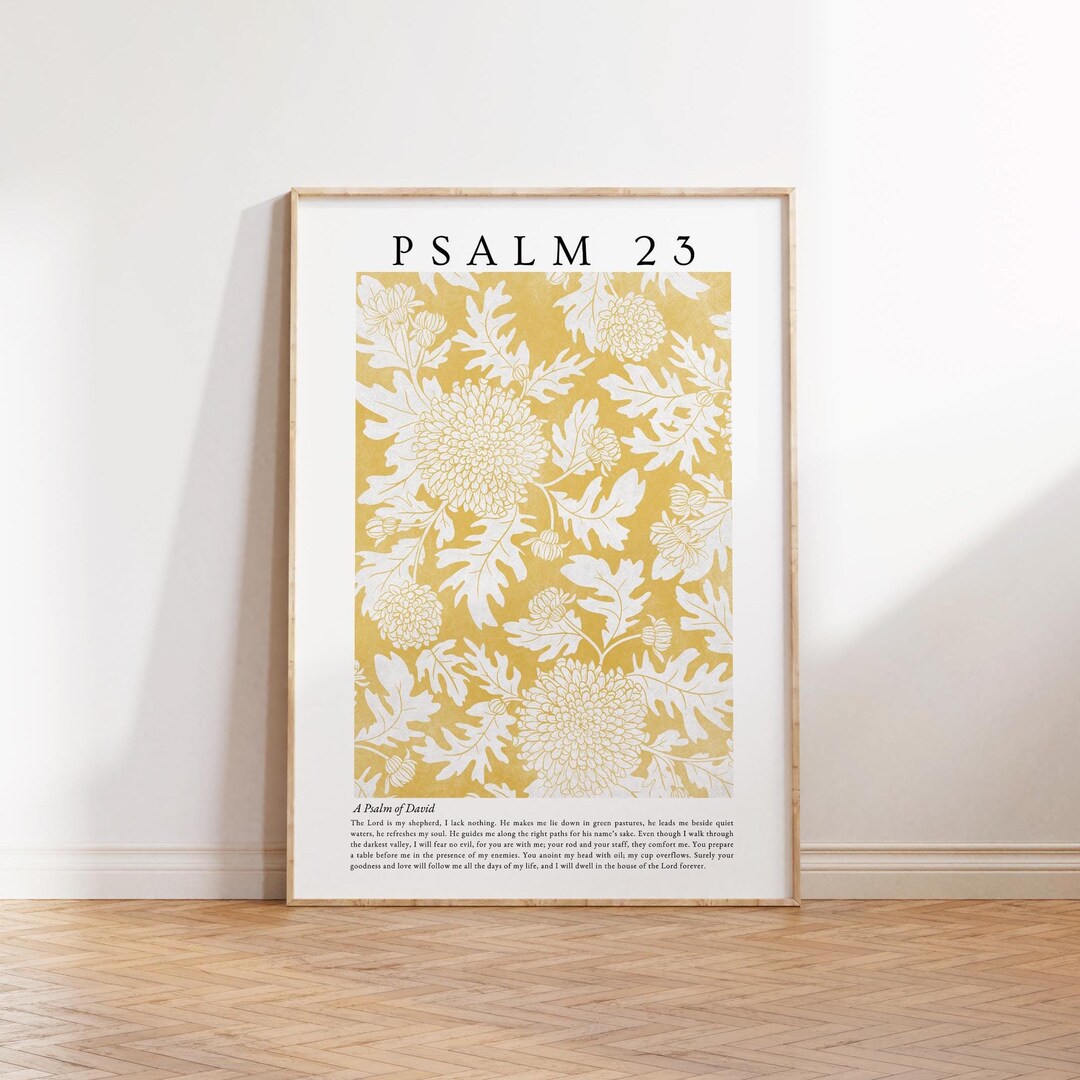 Psalm 23 the Lord is My Shepard Wall Art Colorful Christian Poster ...
