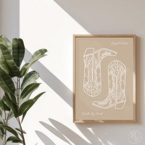 Walk by Faith Christian Western Cowgirl Boots Poster, Modern Bible ...