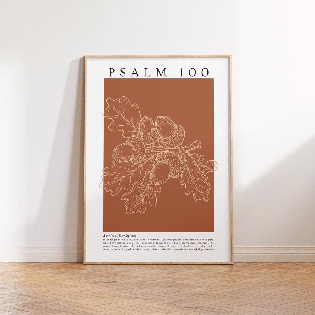 Elegant Fall Decor Minimalist Bible Verse Wall Art Autumn Psalm Poster ...