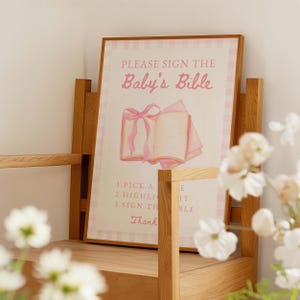 Sign Baby's Bible Christian Baby Shower Activity Religious Mom ...