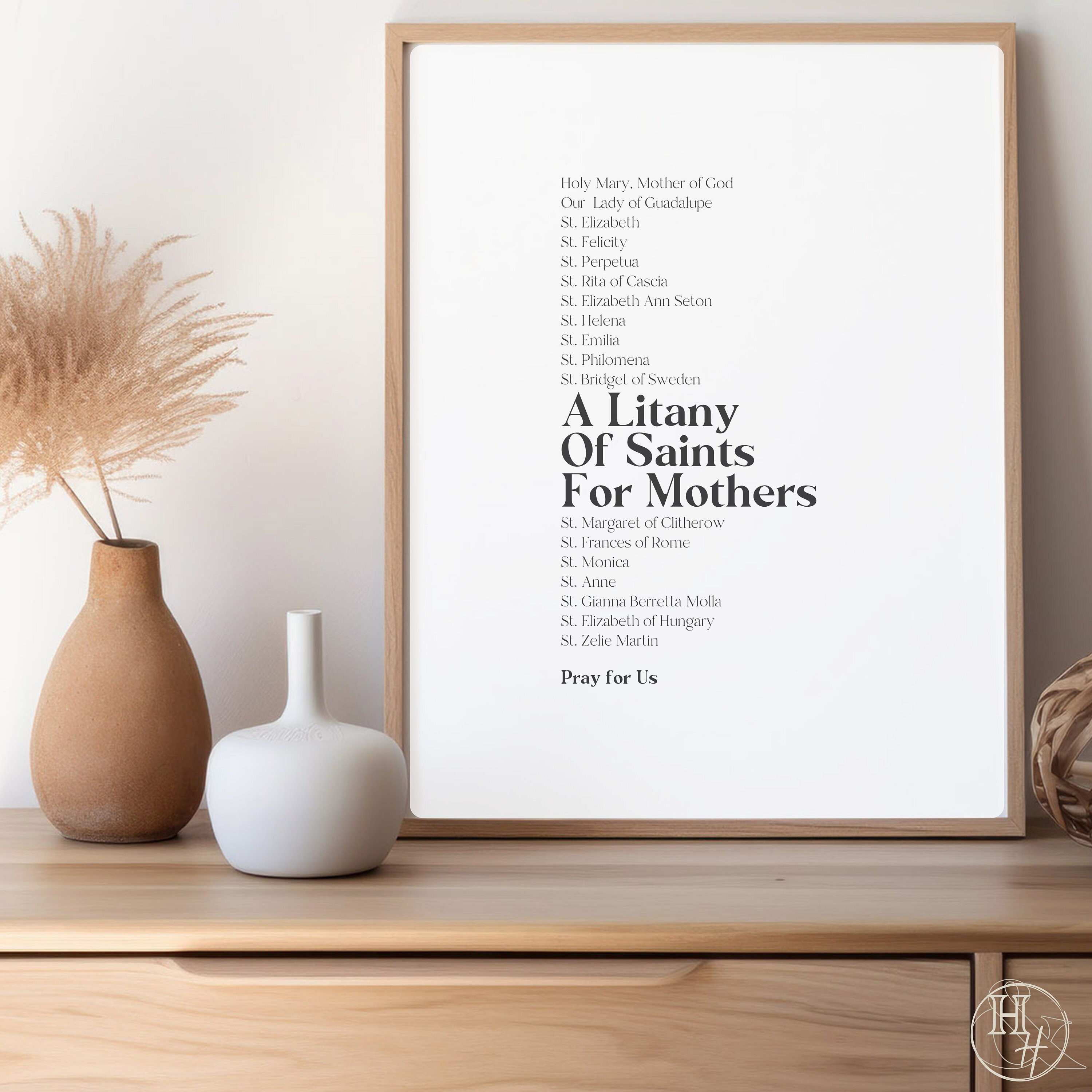 PERSONALIZED LITANY OF Saints for Catholic Mothers Day Gift for Grandma ...