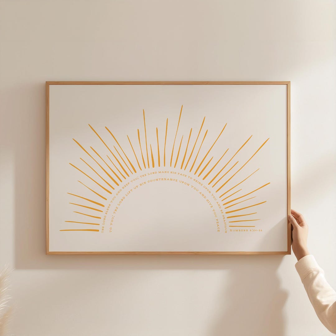 Lord Bless You and Keep You Bible Verse Print Horizontal Scripture Wall ...