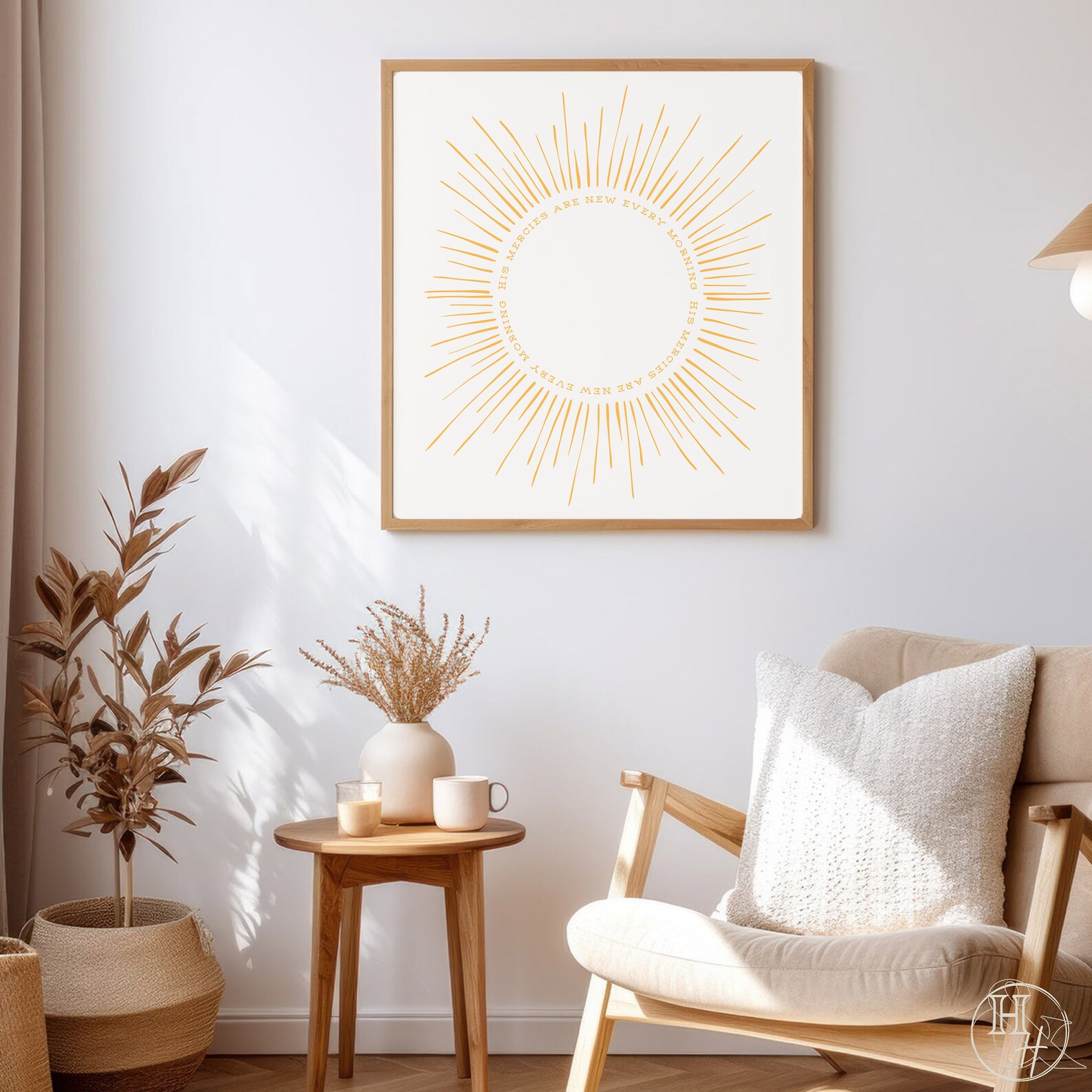 Boho Christian Poster Gift for Her, His Mercies Are New Modern ...