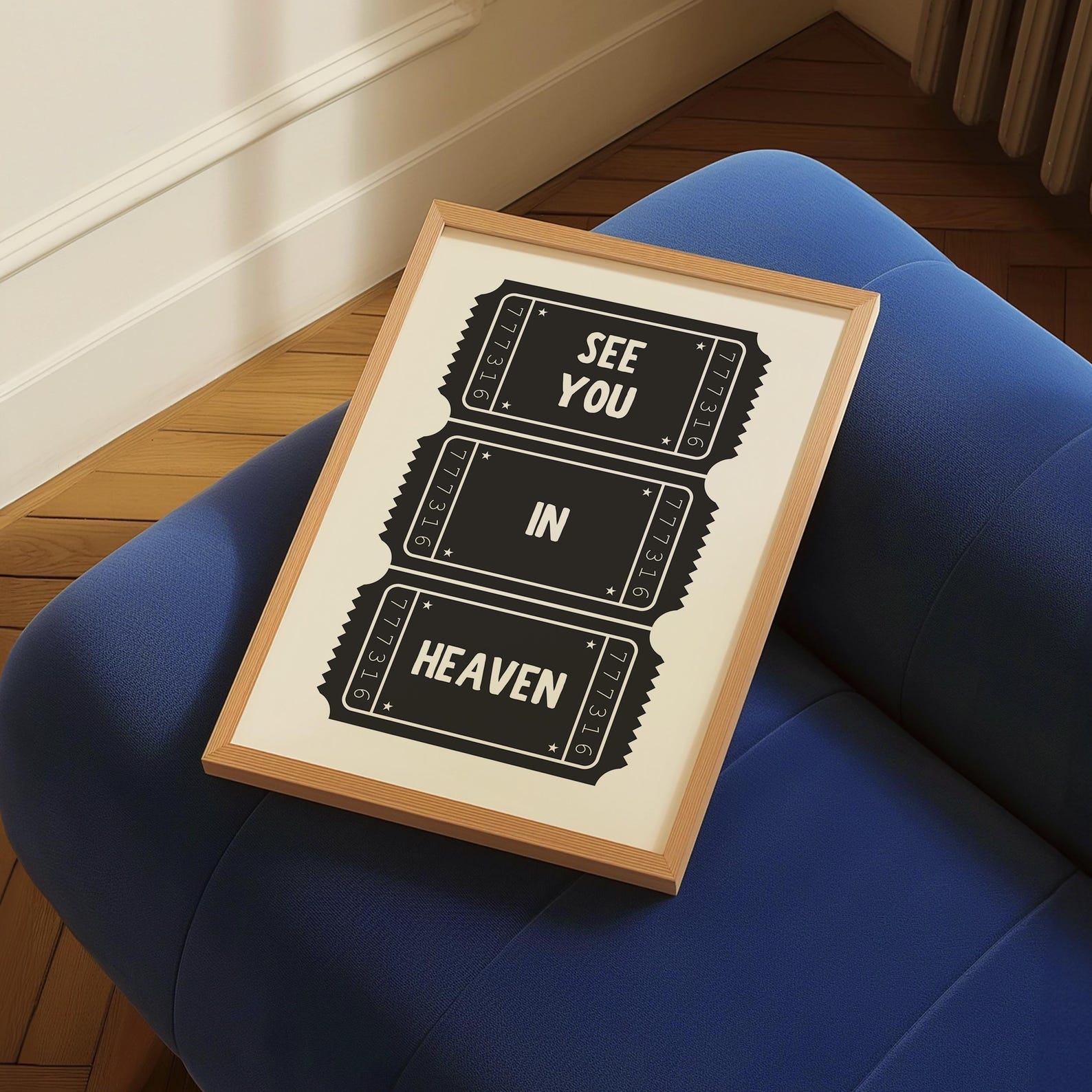 Retro Christian Wall Art Vintage Ticket to Heaven Print Aesthetic Bible ...