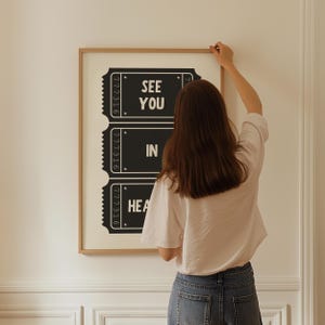 Retro Christian Wall Art Vintage Ticket to Heaven Print Aesthetic Bible ...