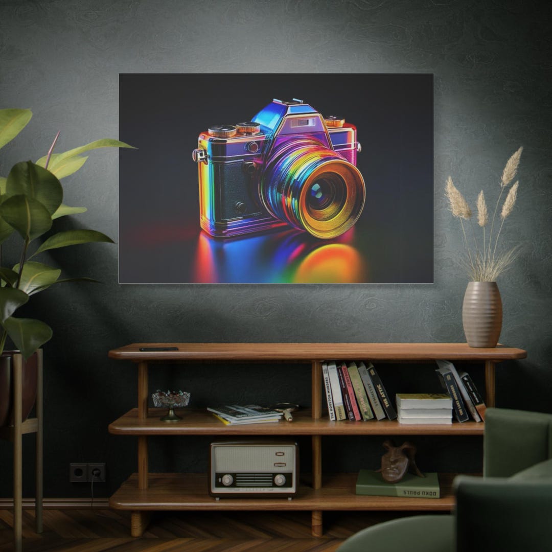 Luminous Camera Design Digital Wall Art | Modern Home Decor Artwork ...