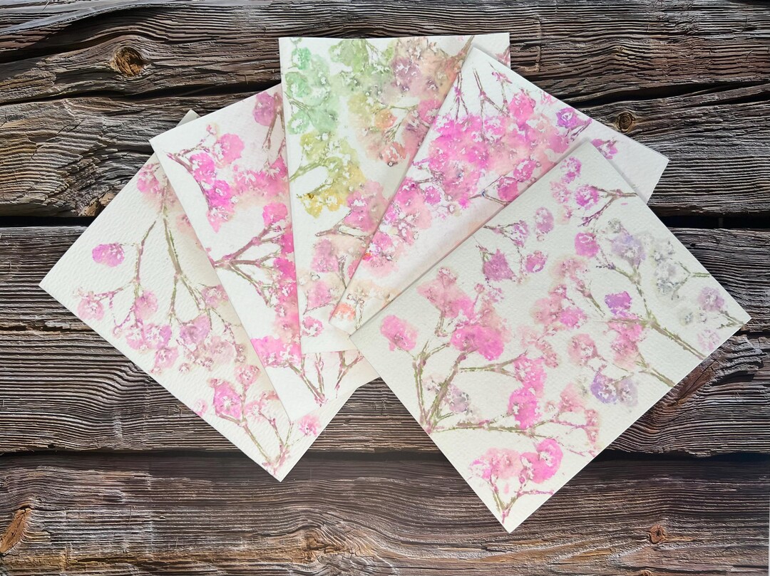 Hammered Flower Greeting Cards pack of 5 - Etsy