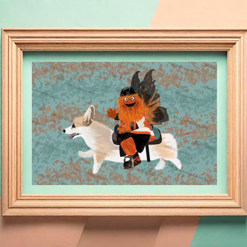 Corgi and Fairy Art - Etsy
