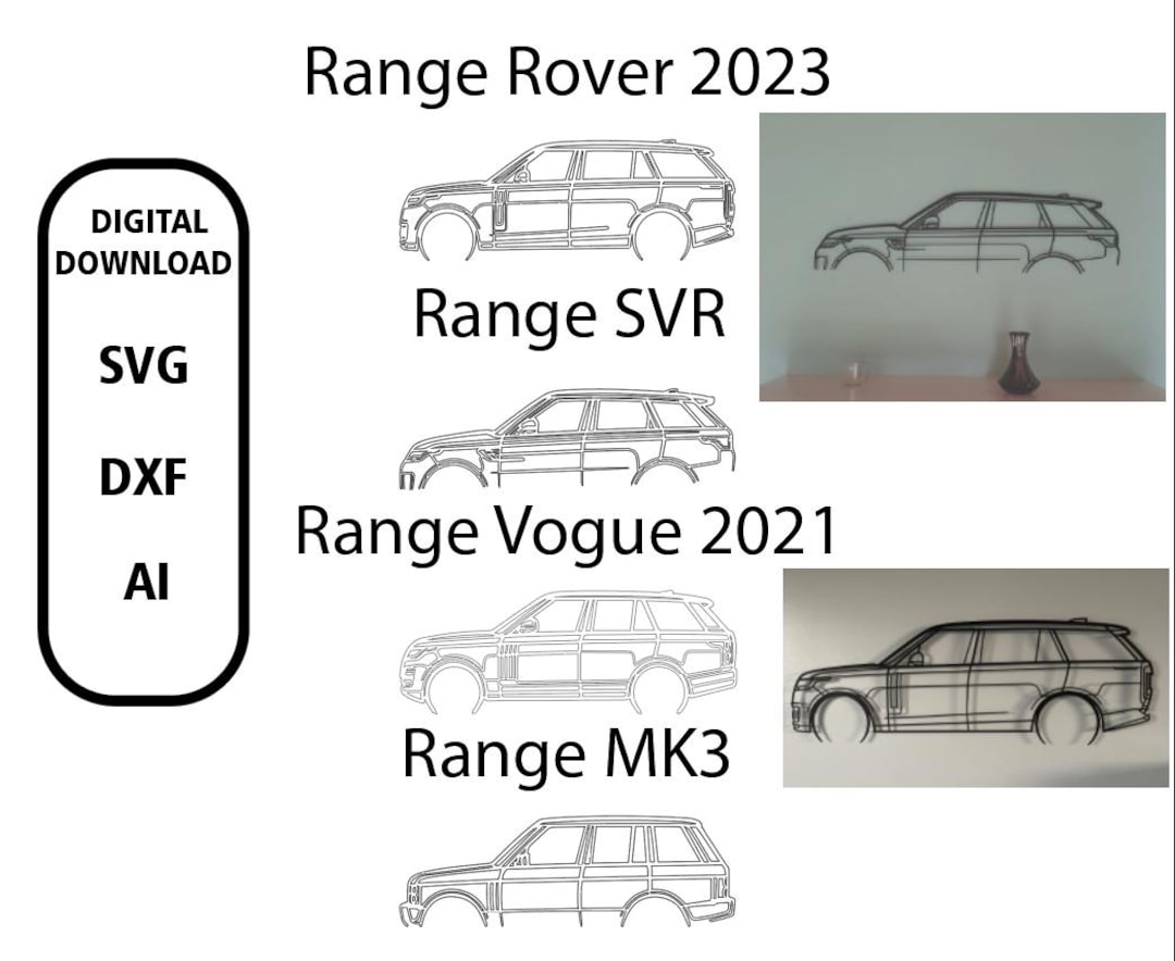 Range Rover Laser Cut Files – DXF, SVG, AI | Cnc & Laser Cutting ...