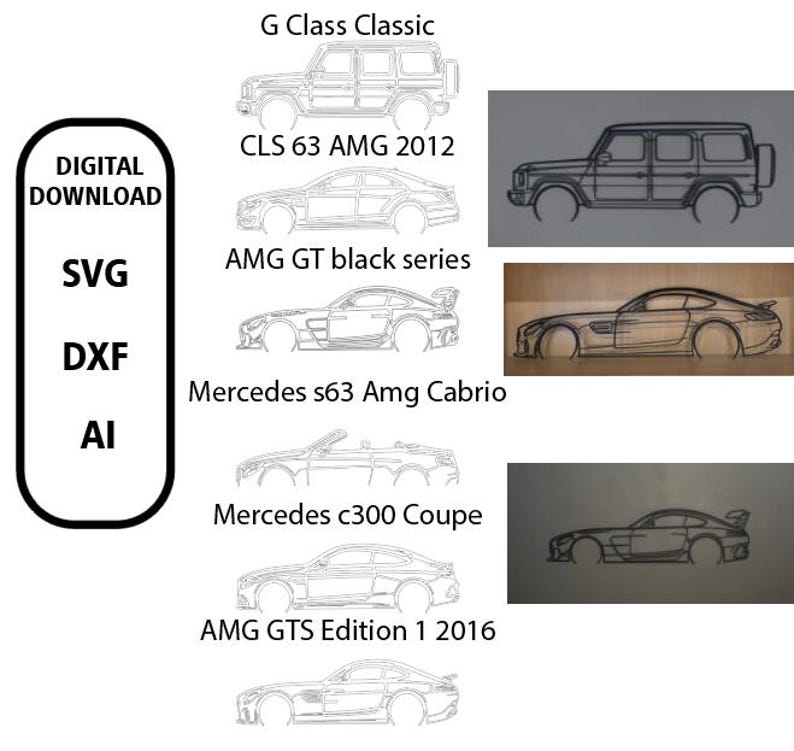 Mercedes Amg Laser Cut Files - DXF, SVG, AI - Etsy