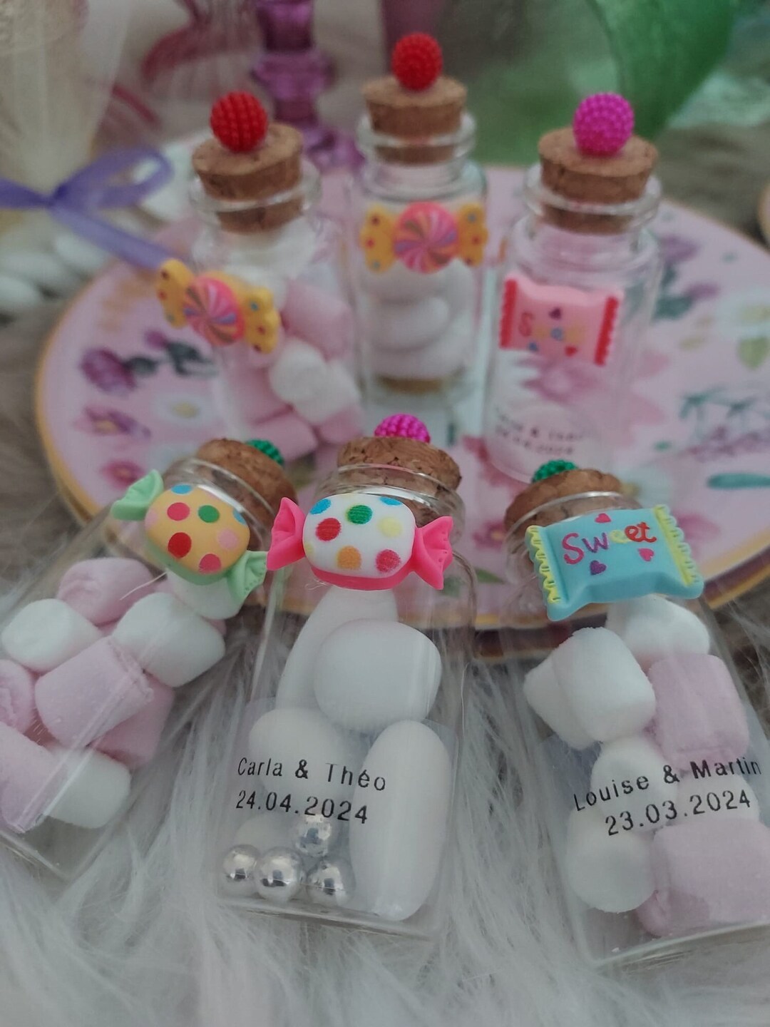 Guest Gift, Bombon Glass Test Tubes and Personalized Pearl, Wedding ...