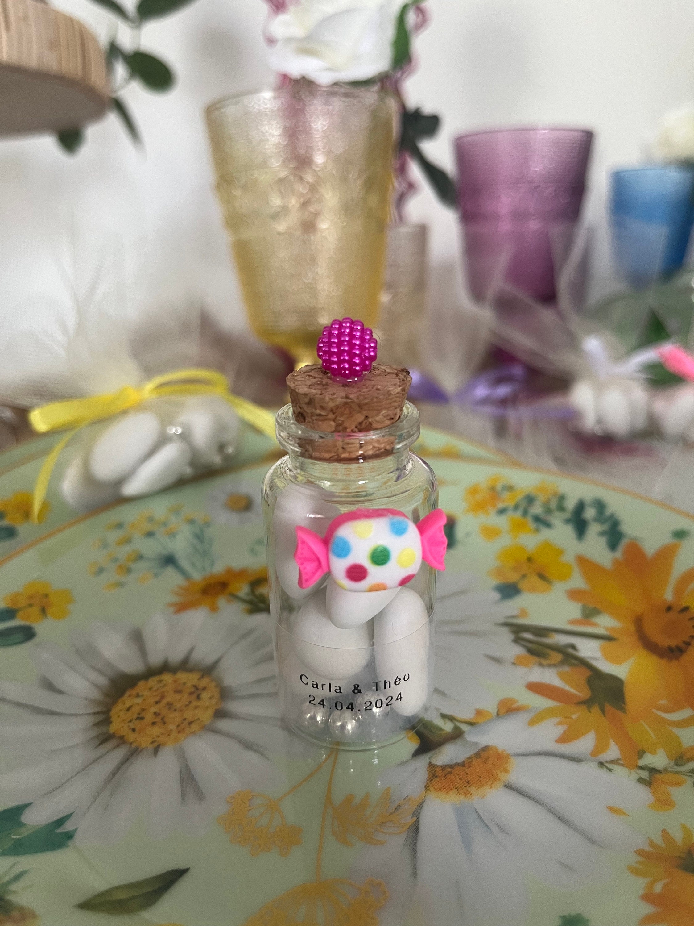 Guest Gift, Bombon Glass Test Tubes and Personalized Pearl, Wedding ...