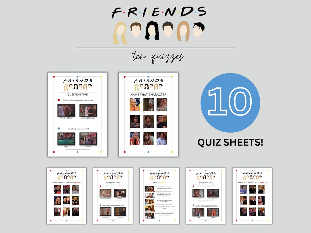 Friends Quiz, Friends, Friends Games, Friends Trivia Quiz, Quiz Bundle ...